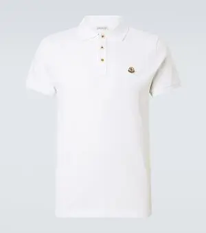 Moncler Cotton Piqué Polo Shirt - White