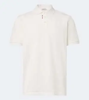 Moncler Cotton Piqué Polo Shirt - White