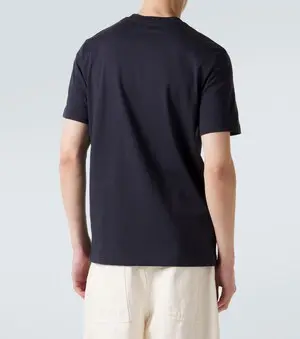Moncler Printed Cotton Jersey T-shirt - Blue