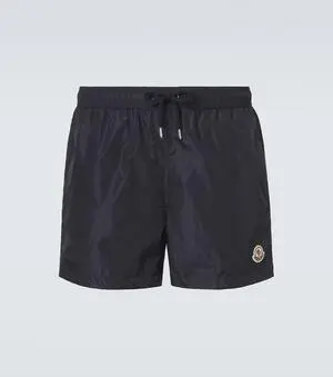 Moncler Logo Swim Trunks - Blue