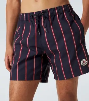 Moncler Striped Swim Trunks