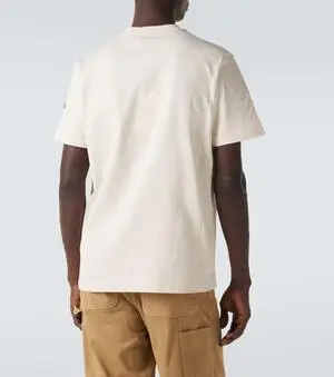 Moncler Denim-trimmed Cotton Jersey T-shirt