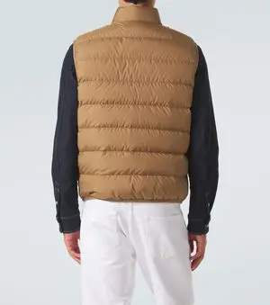 Moncler Contrin Down Vest - Brown