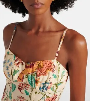 Ulla Johnson Fiora Floral Cotton Midi Dress