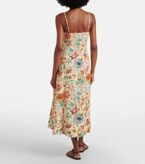 Ulla Johnson Fiora Floral Cotton Midi Dress