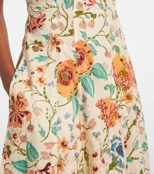 Ulla Johnson Fiora Floral Cotton Midi Dress