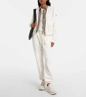 Moncler Pacey2 Suede-trimmed Sneakers - White