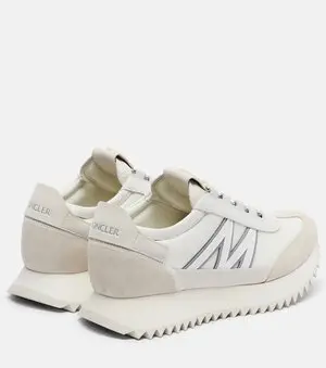 Moncler Pacey2 Suede-trimmed Sneakers - White
