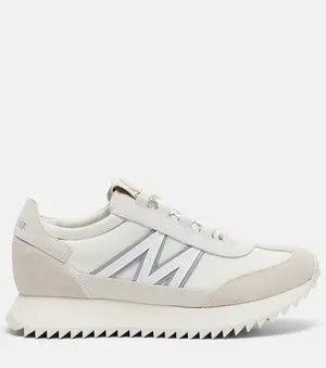 Moncler Pacey2 Suede-trimmed Sneakers - White