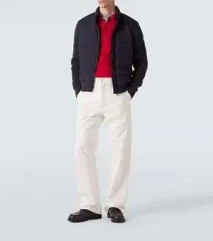 Moncler Down-paneled Cotton-blend Cardigan