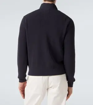 Moncler Down-paneled Cotton-blend Cardigan