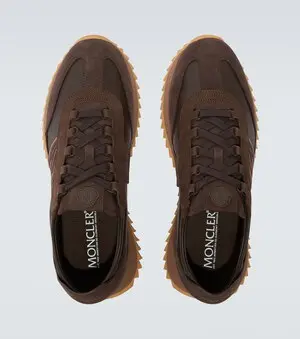 Moncler Pacey2 Suede-trimmed Sneakers - Brown