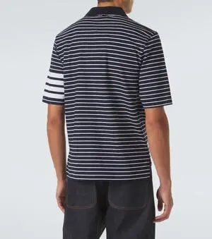Thom Browne 4-bar Striped Cotton Polo Shirt
