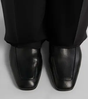 HERBERT LEVINE Shadow Ban Leather Ankle Boots - Black