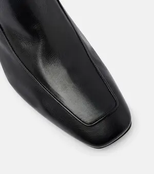 HERBERT LEVINE Shadow Ban Leather Ankle Boots - Black