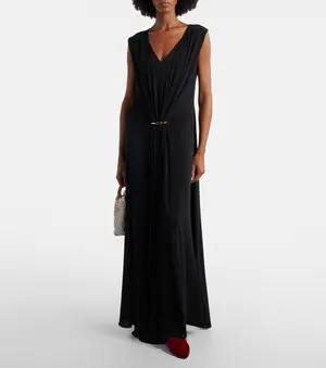 HERBERT LEVINE Velvet Mules With Pointed Toe - Red
