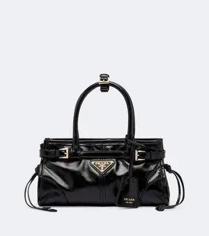 Prada Prada Bonnie Mini Leather Top-Handle Bag Black