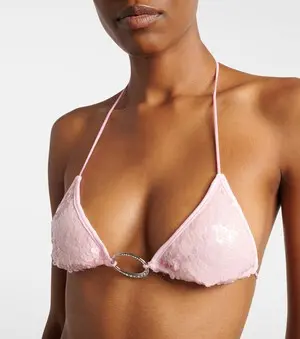 Oseree Sequined Bikini Set - Pink