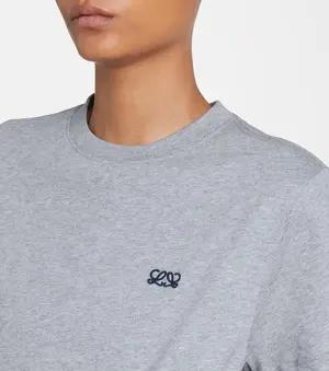 Loewe Double L Draped Cotton Jersey T-shirt
