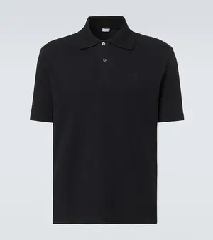 Loewe Double L Cotton Piqué Polo Shirt - Black