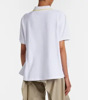 Loewe Double L Cotton Piqué Polo Shirt - White