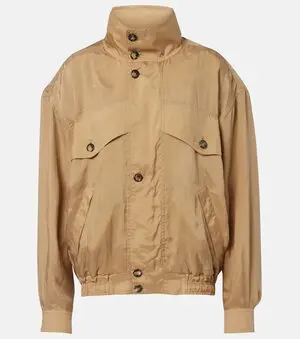 Saint Laurent Oversized Blouson Jacket In Cupro