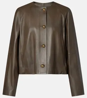 Max Mara Leather Jacket - Brown