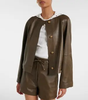 Max Mara Leather Jacket - Brown