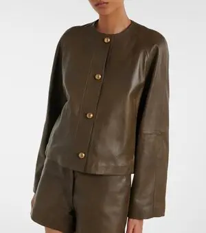 Max Mara Leather Jacket - Brown