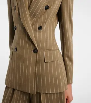 Max Mara Balta Pinstripe Double-breasted Blazer - Brown