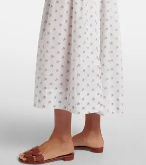 DÔEN Sorina Floral Cotton Midi Dress - Multicoloured