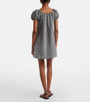 DÔEN Julia Gingham Cotton Poplin Minidress