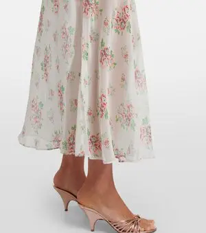 DÔEN Amelisse Floral Silk Georgette Maxi Dress