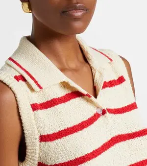 Altuzarra Elmer Striped Cotton-blend Sleeveless Shirt