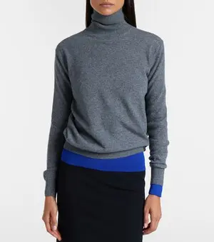 JIL SANDER Wool And Cashmere Turtleneck Sweater - Grey