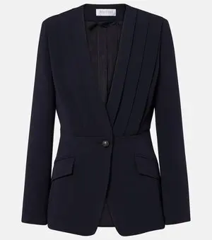 Max Mara Pleated Cady Blazer