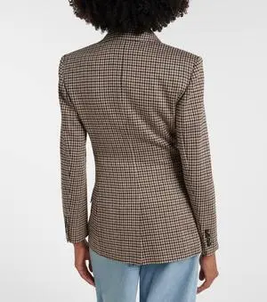 Max Mara Houndstooth Double-breasted Blazer