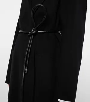 Sportmax Belted Virgin Wool Wrap Coat