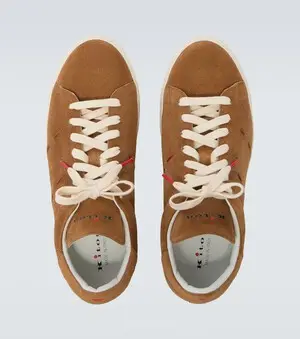 Kiton Suede Lace-up Sneakers - Brown