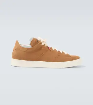 Kiton Suede Lace-up Sneakers - Brown