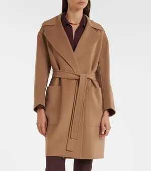 Max Mara Virgin Wool Wrap Coat