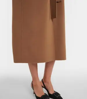 Max Mara Virgin Wool Wrap Coat
