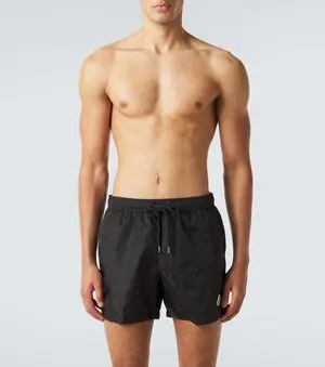 Moncler Logo Swim Trunks - Black