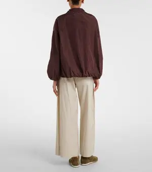 Max Mara Cotton Poplin Wide-leg Pants