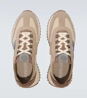Moncler Pacey2 Suede-trimmed Sneakers - Beige