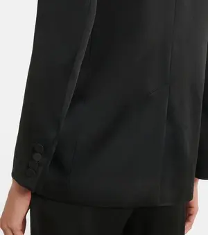 Max Mara Arca Double-breasted Satin Blazer - Black