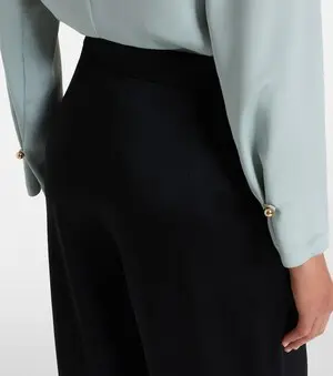 Max Mara Crepe Satin Wide-leg Pants