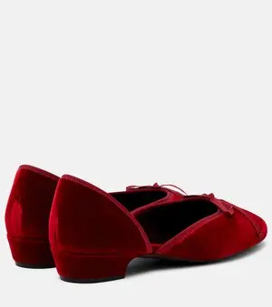 HERBERT LEVINE Velvet Ballet Flats