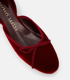 HERBERT LEVINE Velvet Ballet Flats