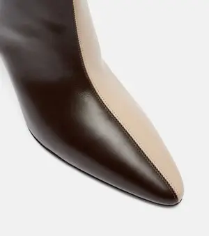 HERBERT LEVINE Two-faced Leather Knee-high Boots